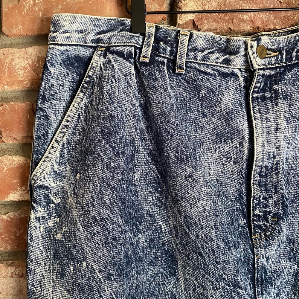 Venezia Acid Wash Denim Mini Skirt Vintage Gem